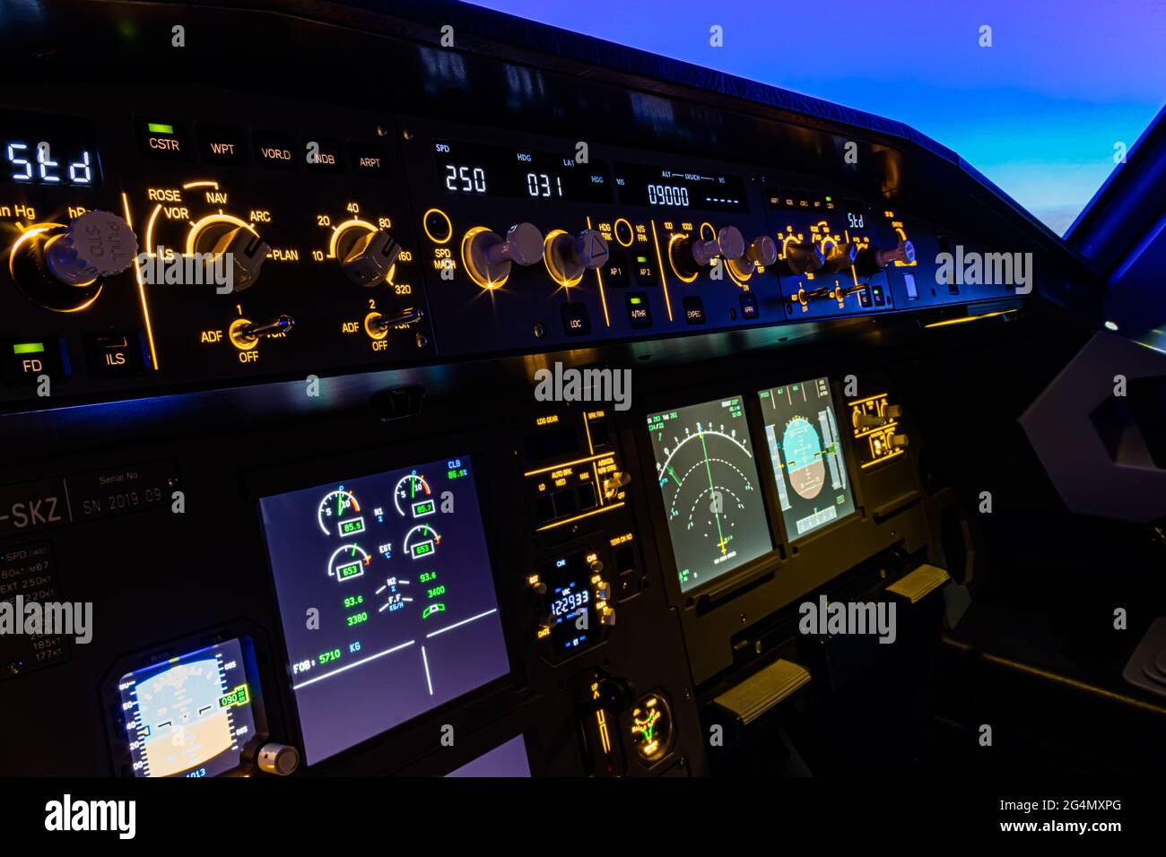 The Flight Control Unit of an commercial aircraft, with various knows ...