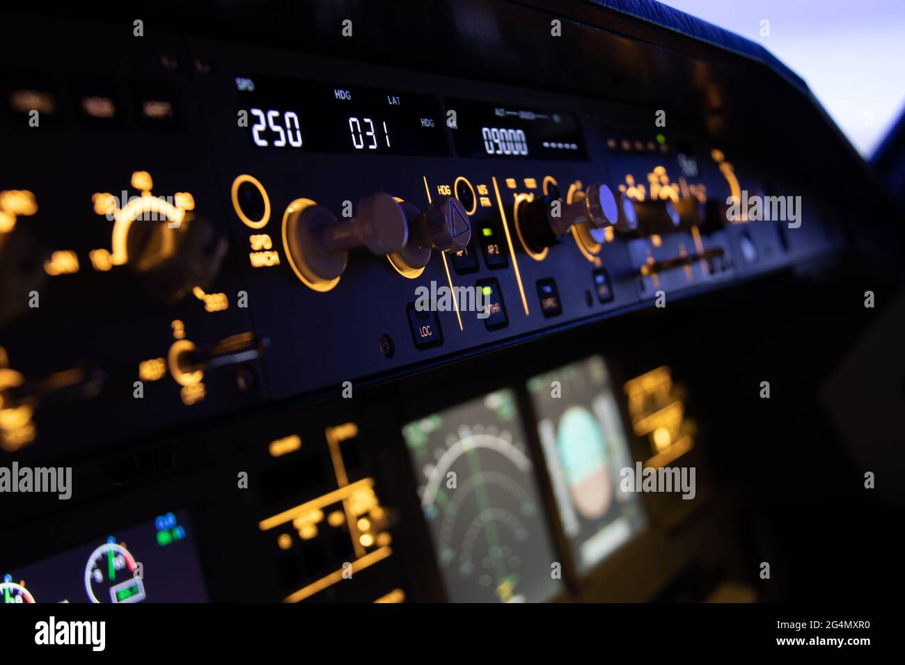 The Flight Control Unit of an commercial aircraft, with various knows ...