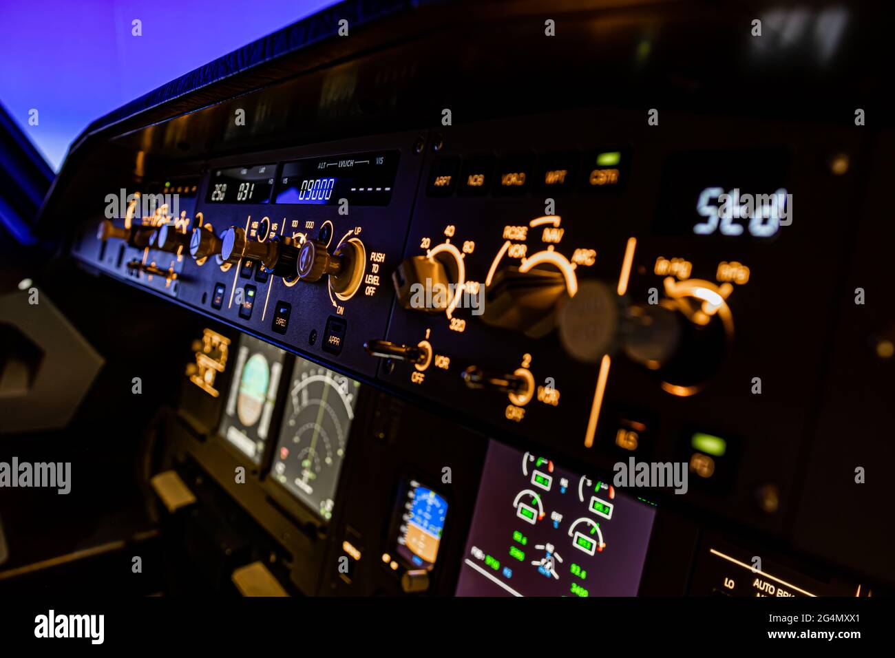 The Flight Control Unit of an commercial aircraft, with various knows ...