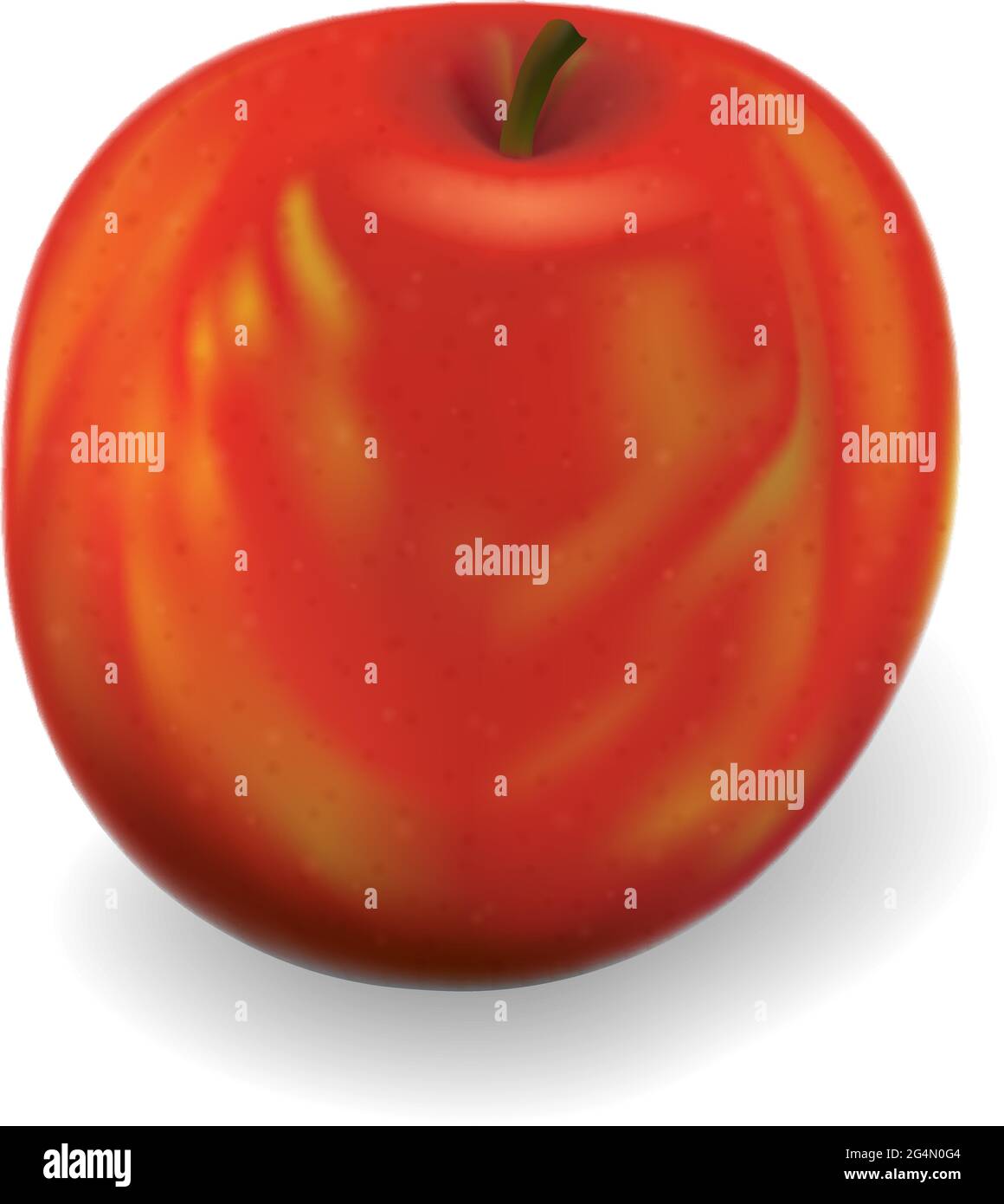 Red apple on a white background, there is a gradient mesh, EPS10 ...