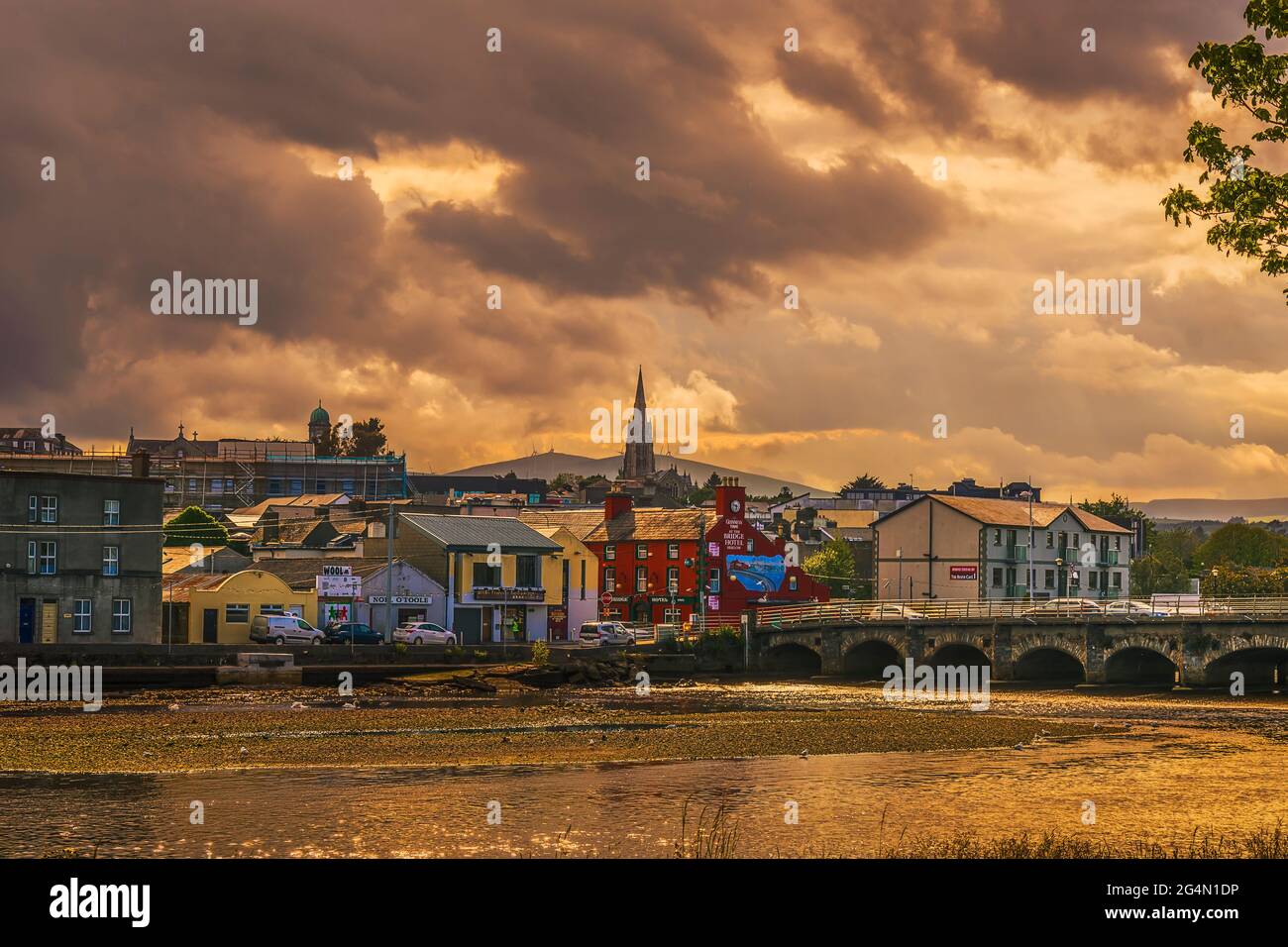 Irish Landscape. Arklow city, located on the coast of Irish Sea in co ...