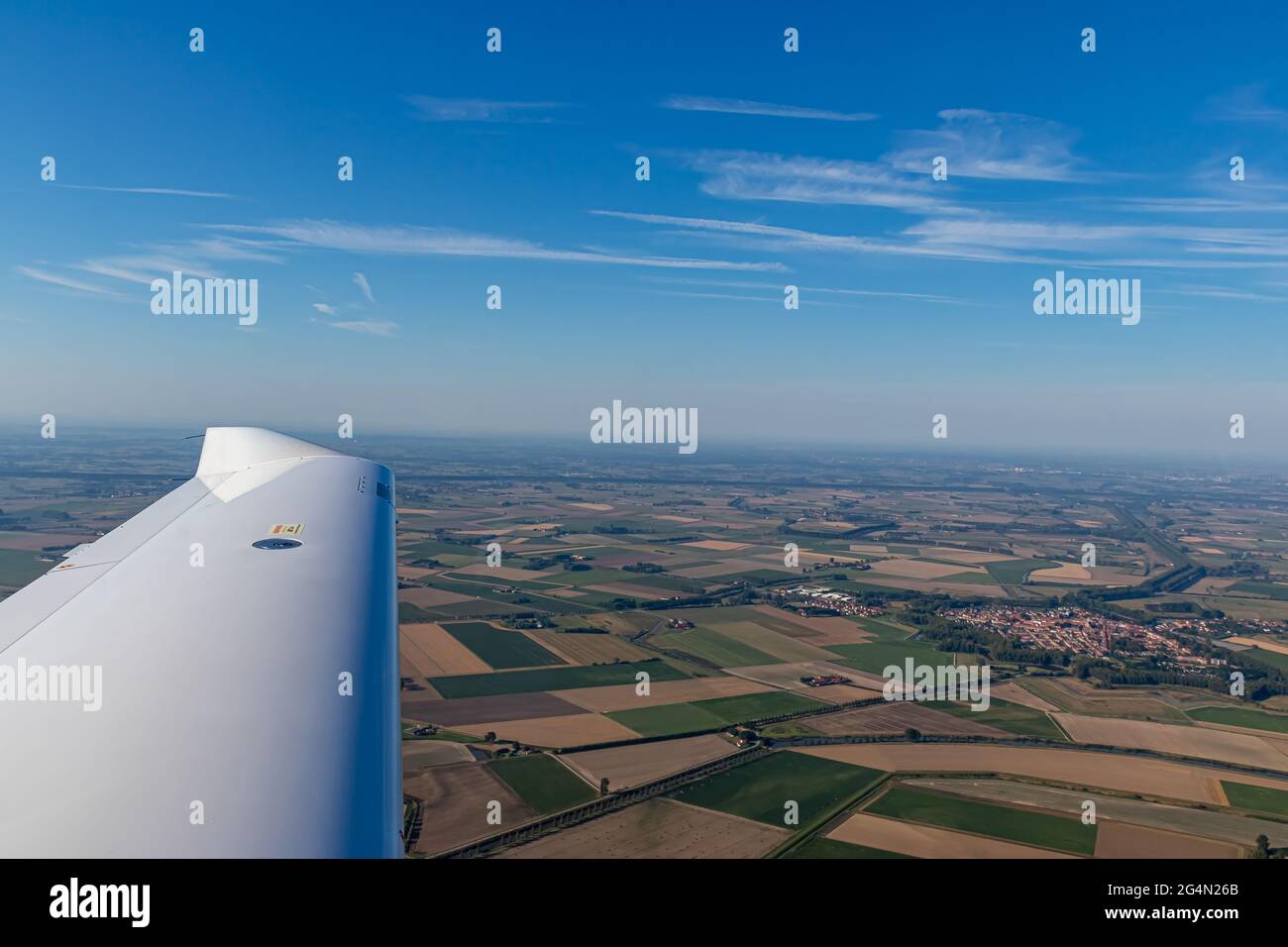 Aerial overview of fields Stock Photo - Alamy