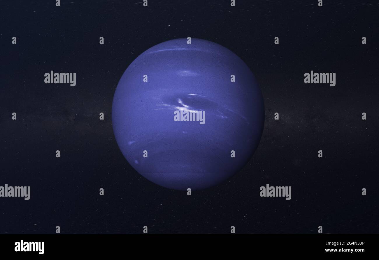 the neptune planet in the milky way, creative sci-fi art, surreal ...