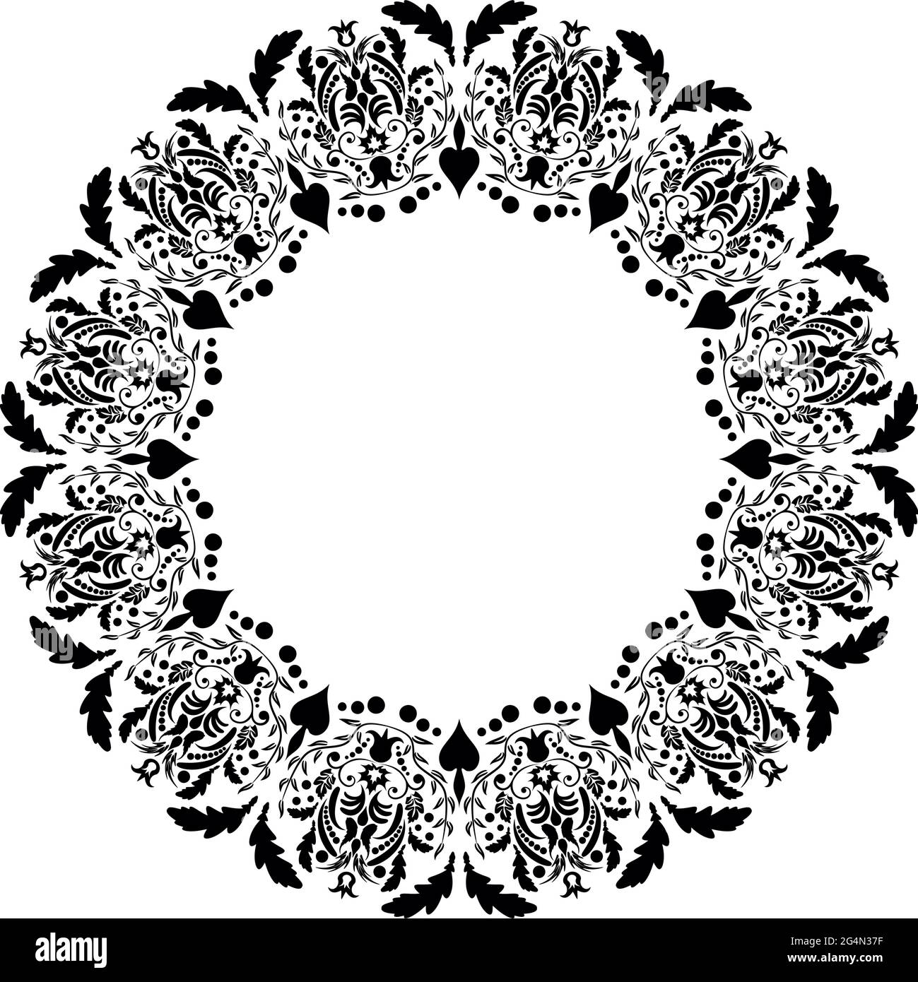 Circle ornament in the style of baroque, EPS8 - vector graphics Stock ...