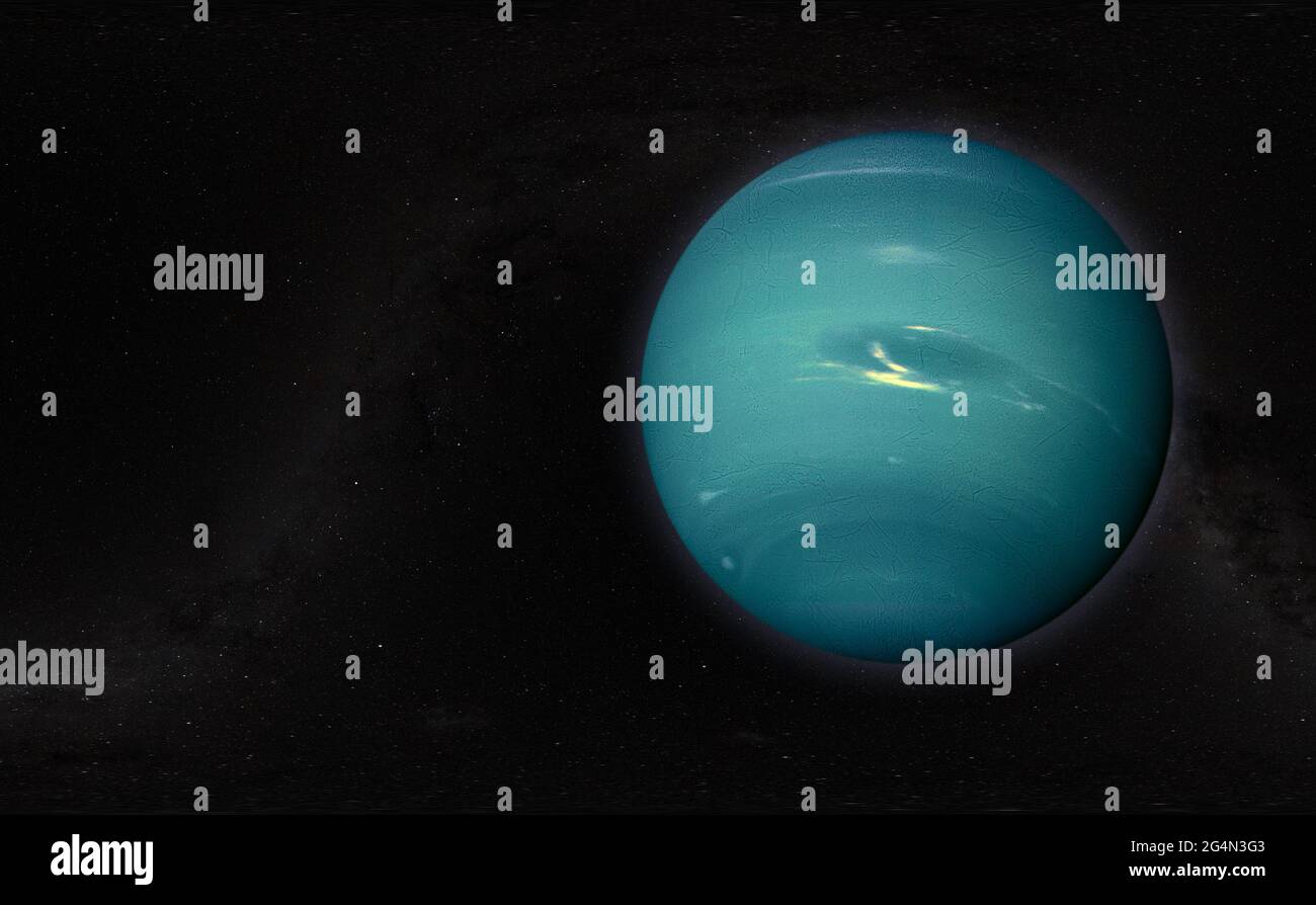 the neptune planet in the milky way, creative sci-fi art, surreal ...
