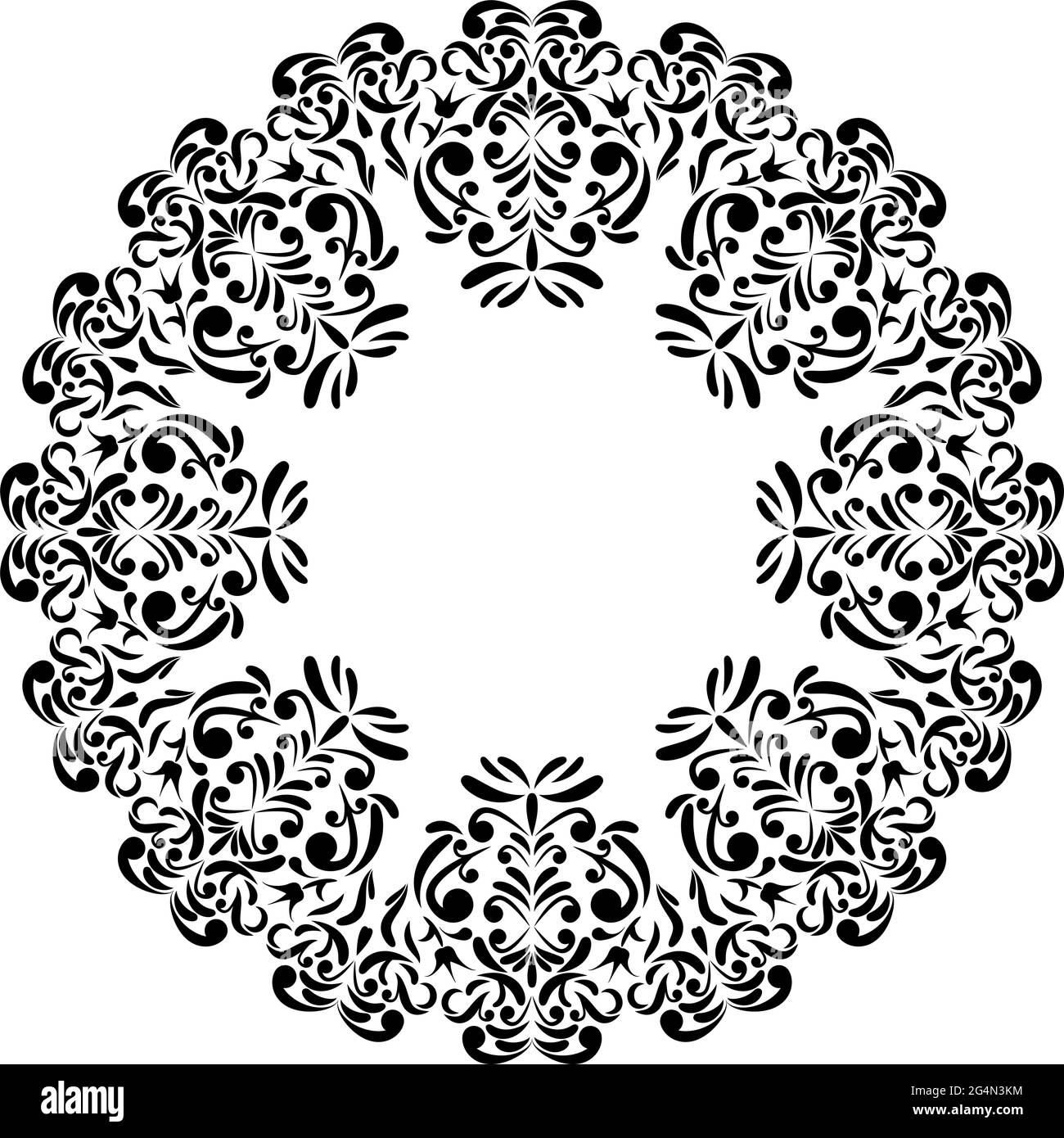Circle ornament in the style of baroque, EPS8 - vector graphics Stock ...