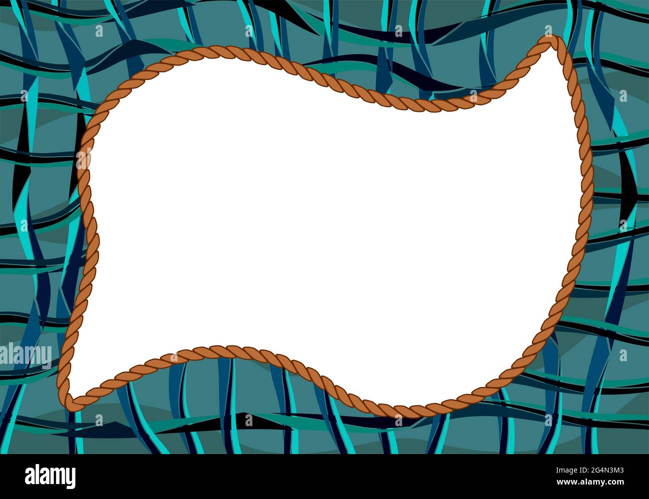 Rope frame on grunge stripe background for your text, EPS8 - vector ...