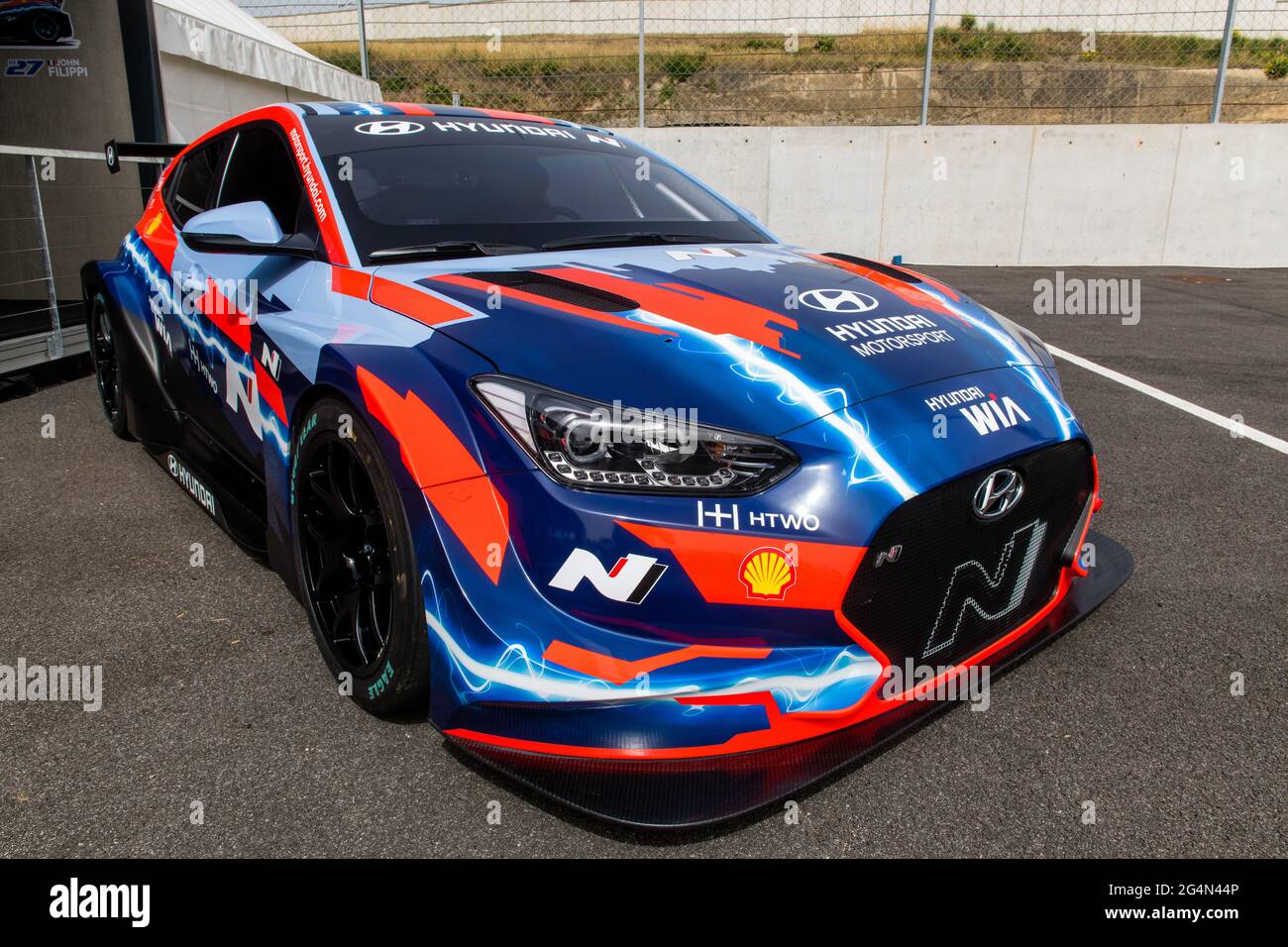 Vallelunga, Italy, June 19 2021, Pure ETCR Championship. Modern Hyundai ...