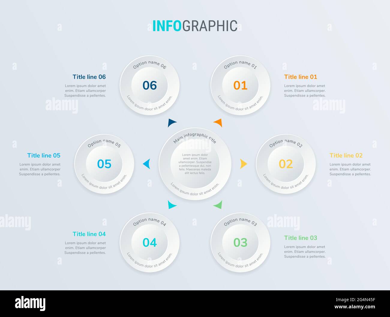 Vector infographics timeline design template with circle elements ...
