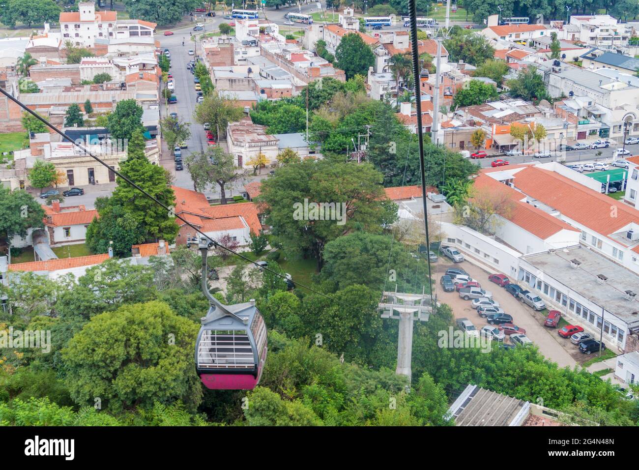 Aerial view of Salta from Teleferico (cable car), Argentina Stock Photo ...
