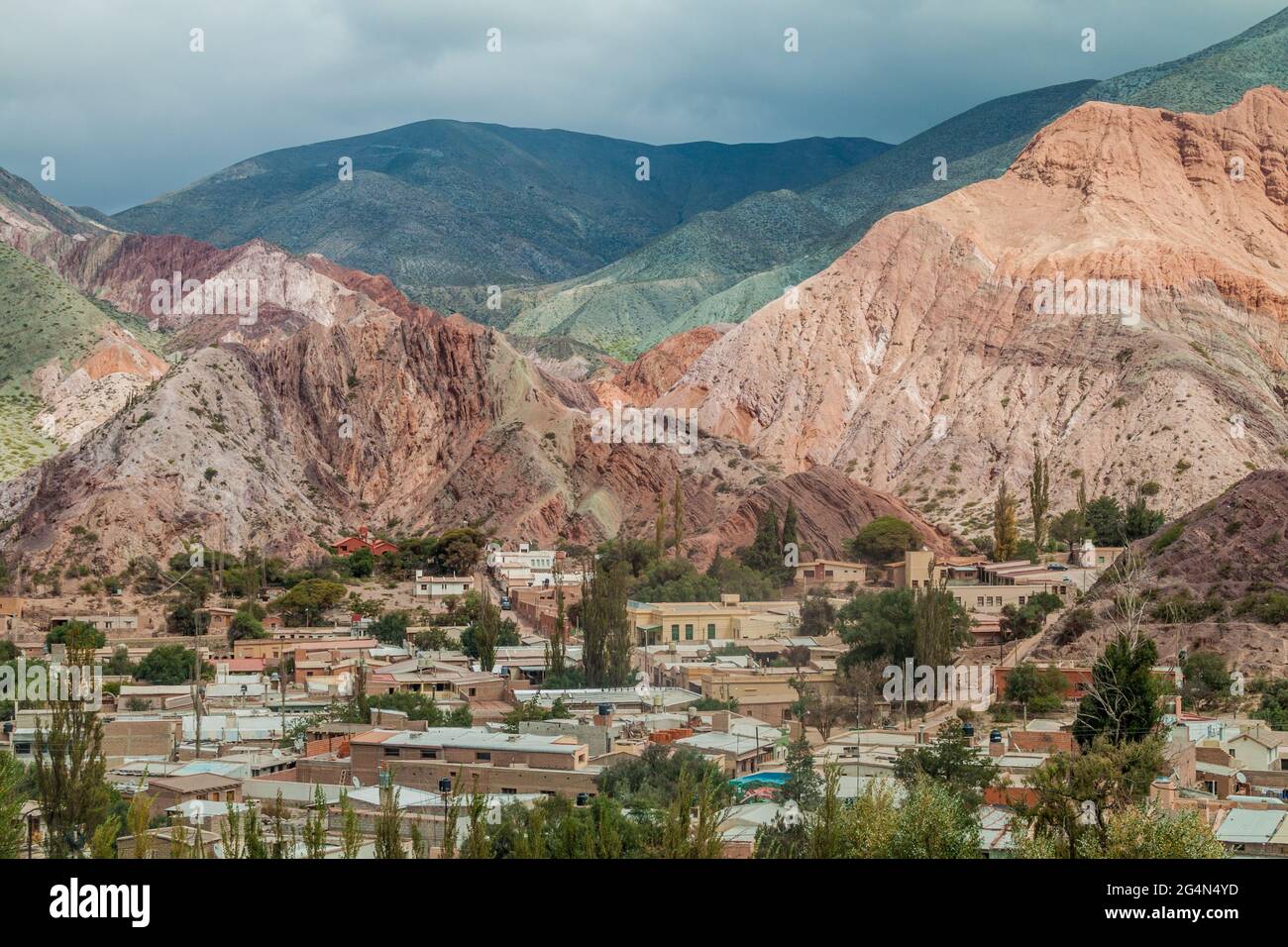 Cerro del los Siete Colores (Hill of Seven Colors) over Purmamarca ...
