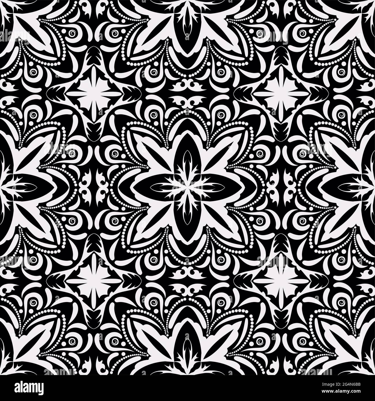 Arabic style black and white seamless pattern, EPS8 - vector graphics ...