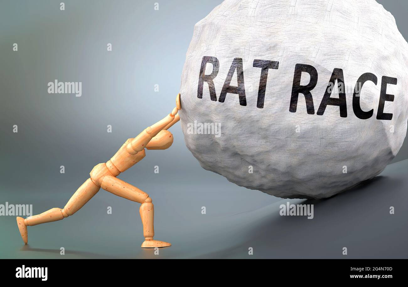 Rat race and painful human condition hi-res stock photography and ...