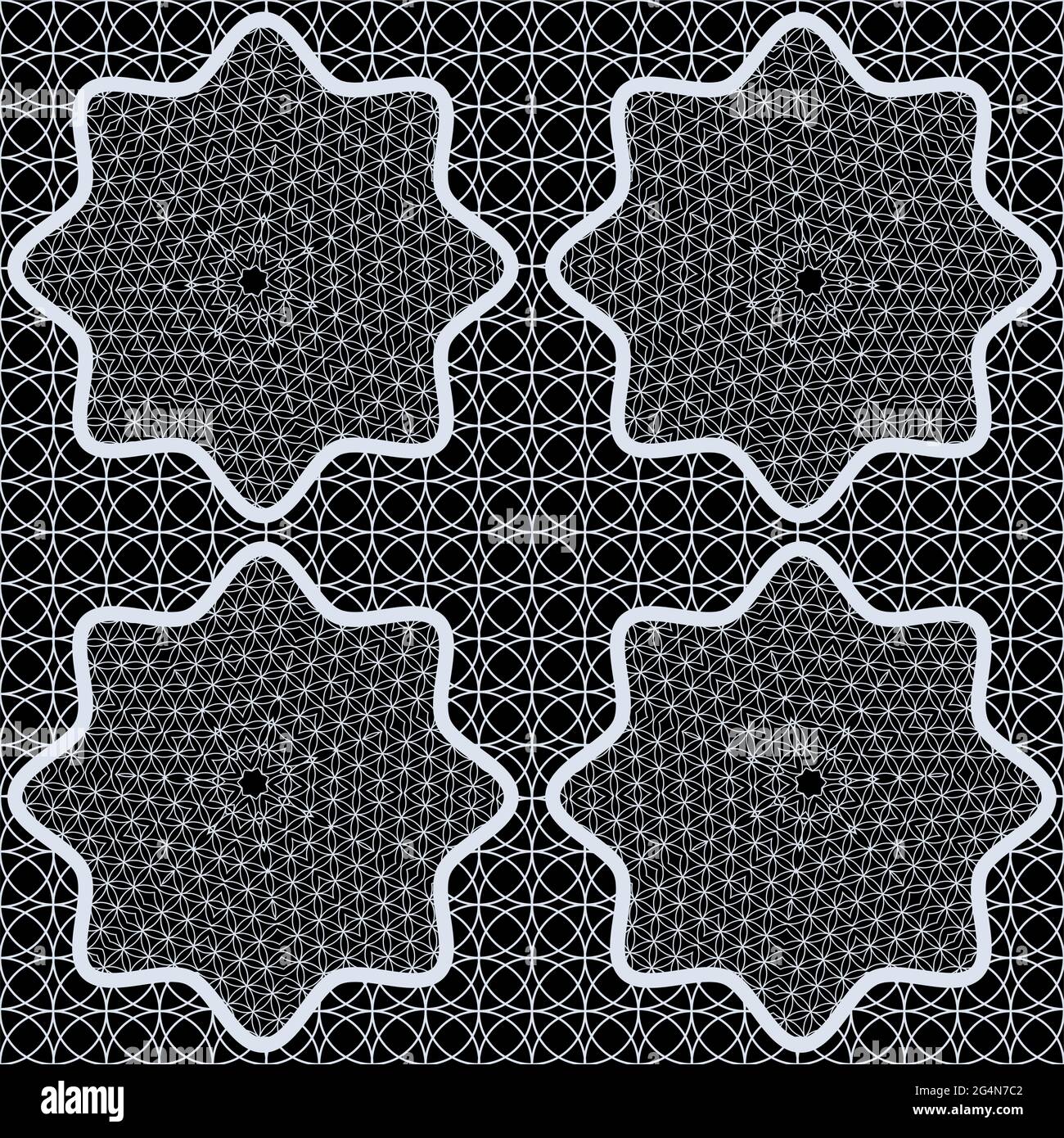 Black and white openwork seamless pattern, EPS8 - vector graphics Stock ...