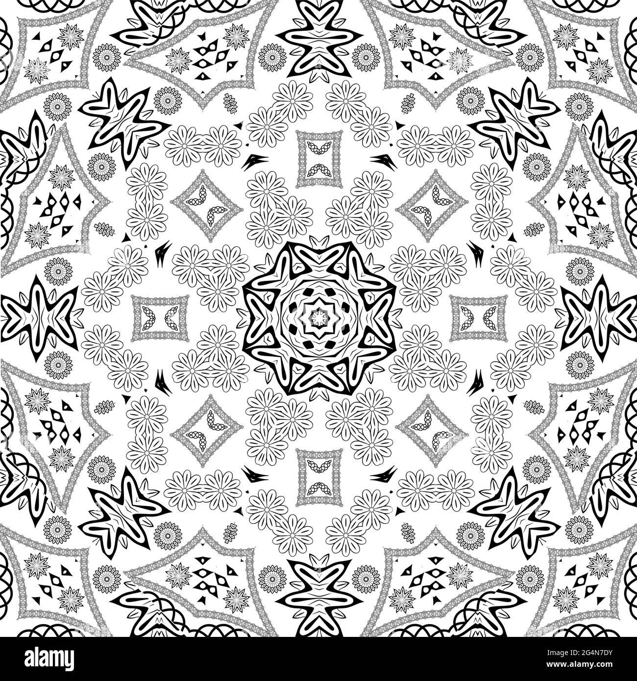 Black and white seamless pattern Arab motifs, EPS8 - vector graphics ...