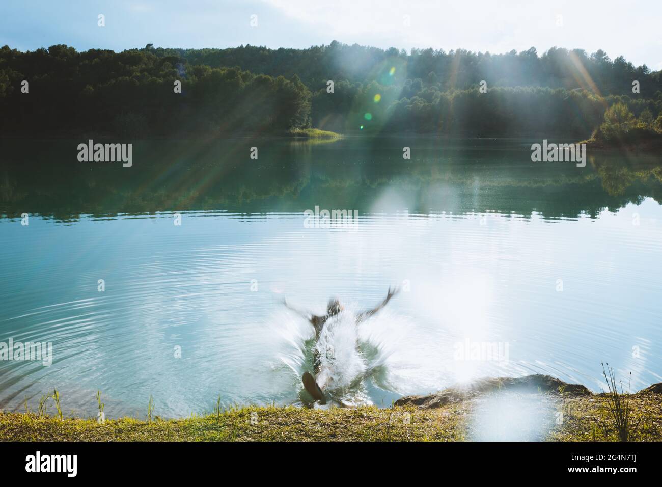 Falling in lake hi-res stock photography and images - Alamy
