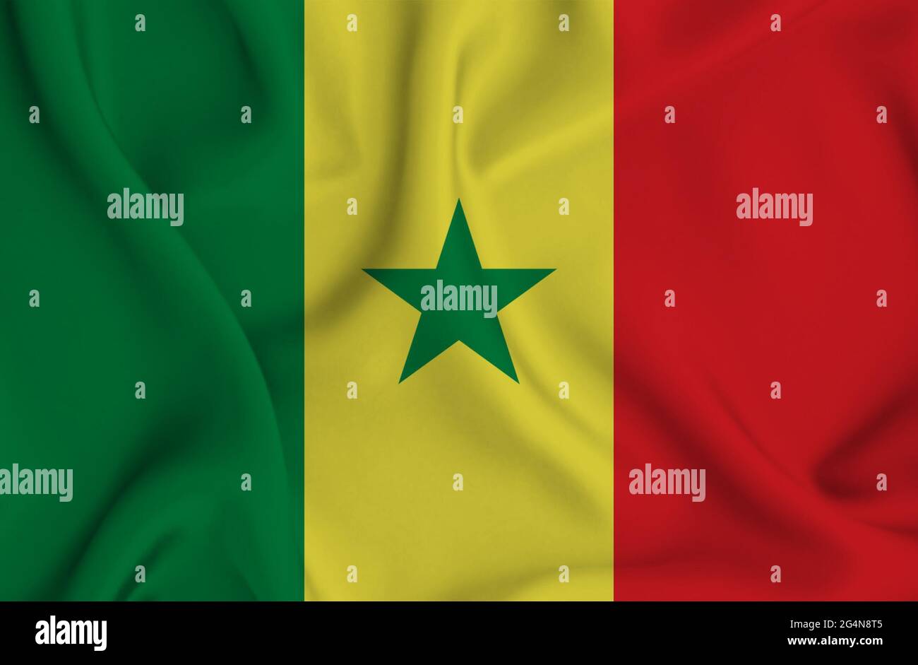 Senegal flag waving wind background hi-res stock photography and images ...