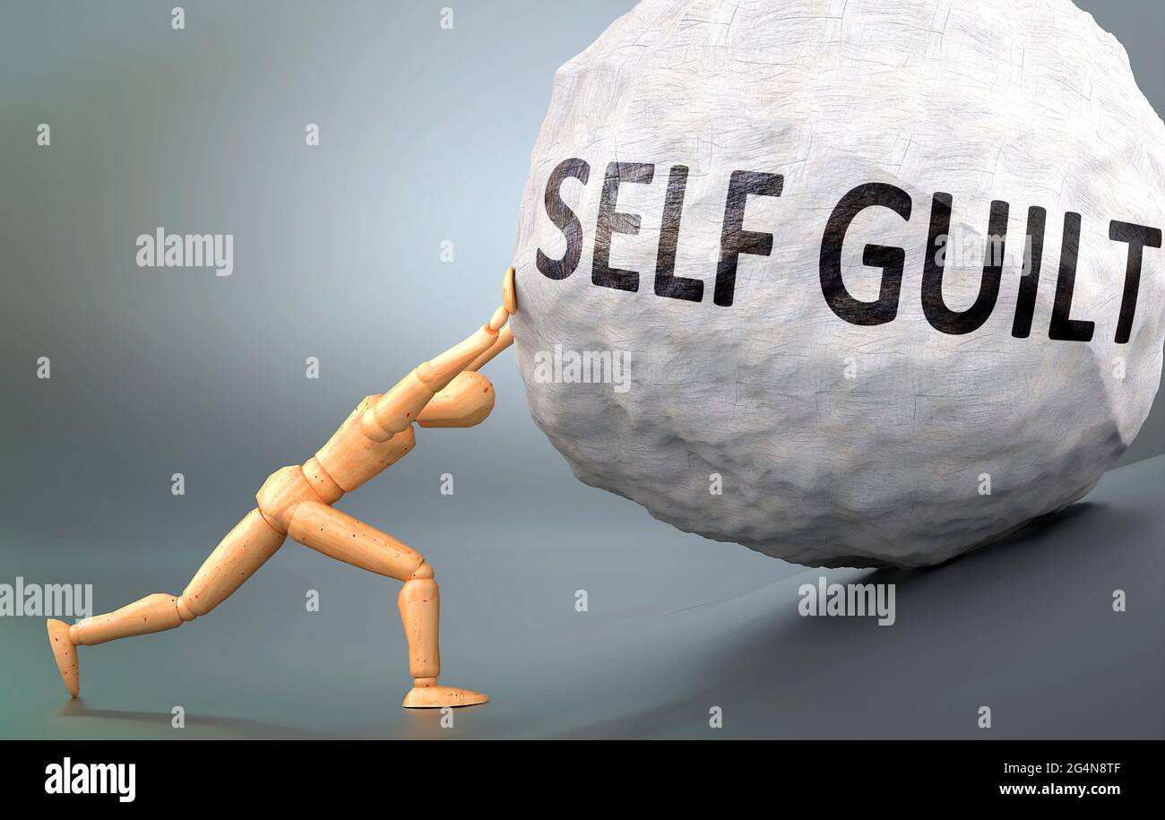 Self guilt and painful human condition hi-res stock photography and ...