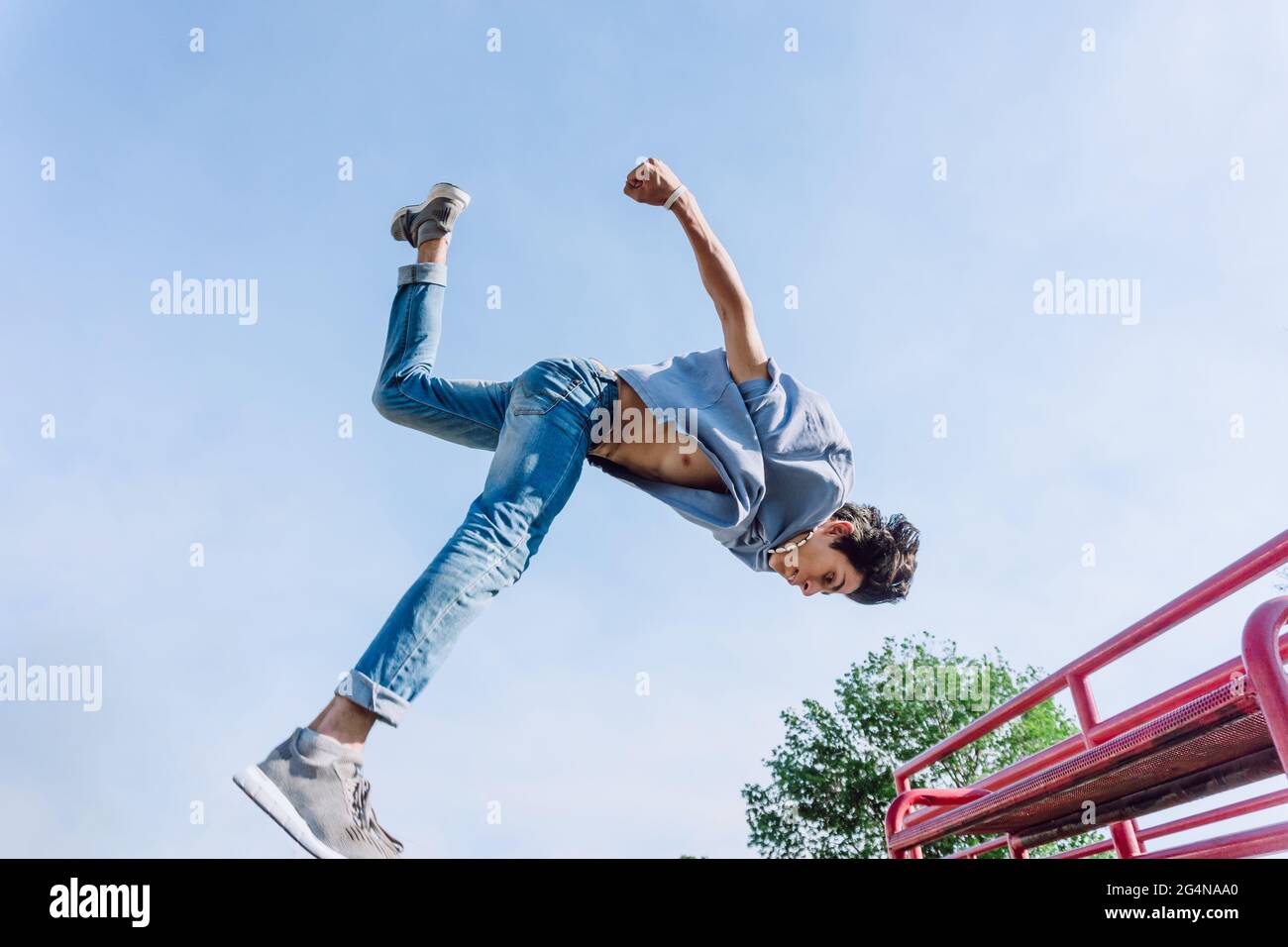 Action fence leap jump hi-res stock photography and images - Alamy