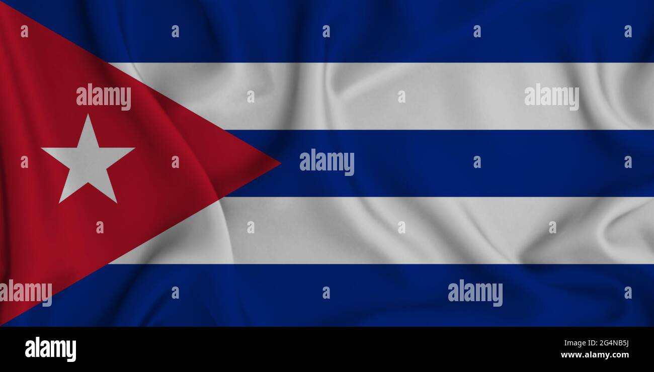 Closeup cuba flag waving hi-res stock photography and images - Alamy