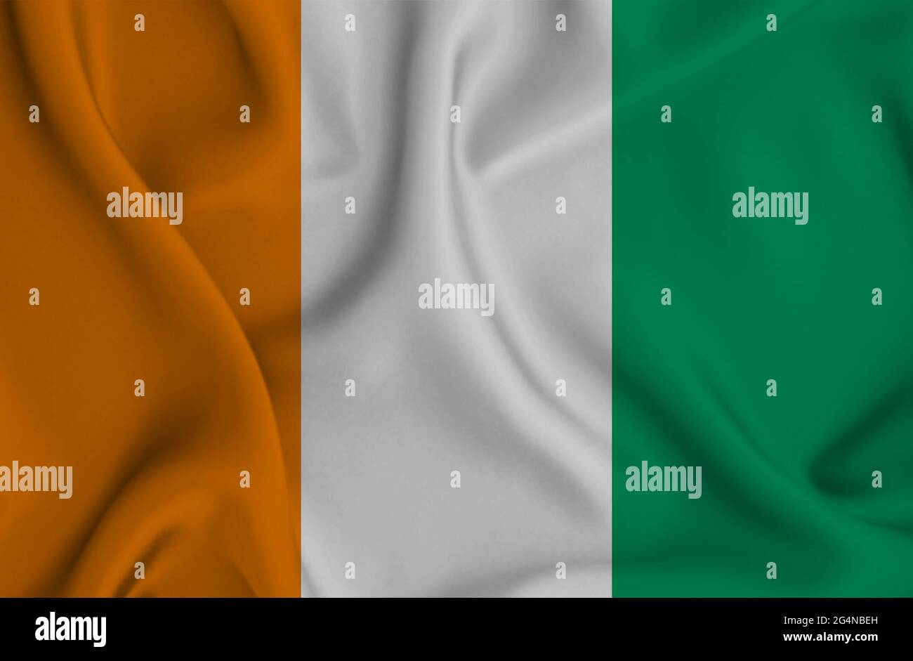 Closeup shot of the national flag of Ivory Coast Stock Photo - Alamy