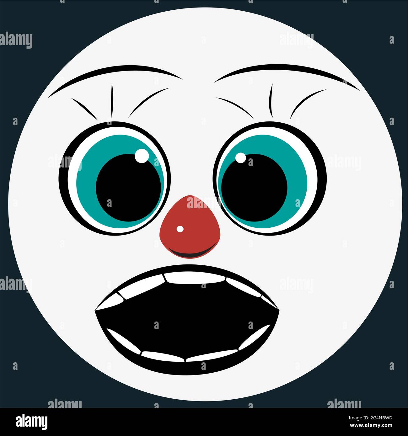 Emoticon surprise with eyes wide open, EPS8 - vector graphics Stock ...