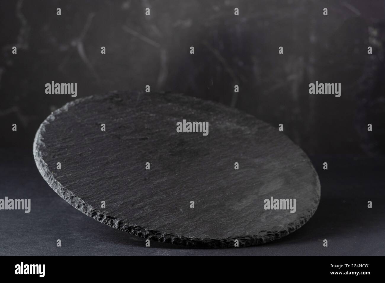 Round stone tray. Black slate tray. Empty slate tray. Stand for food ...