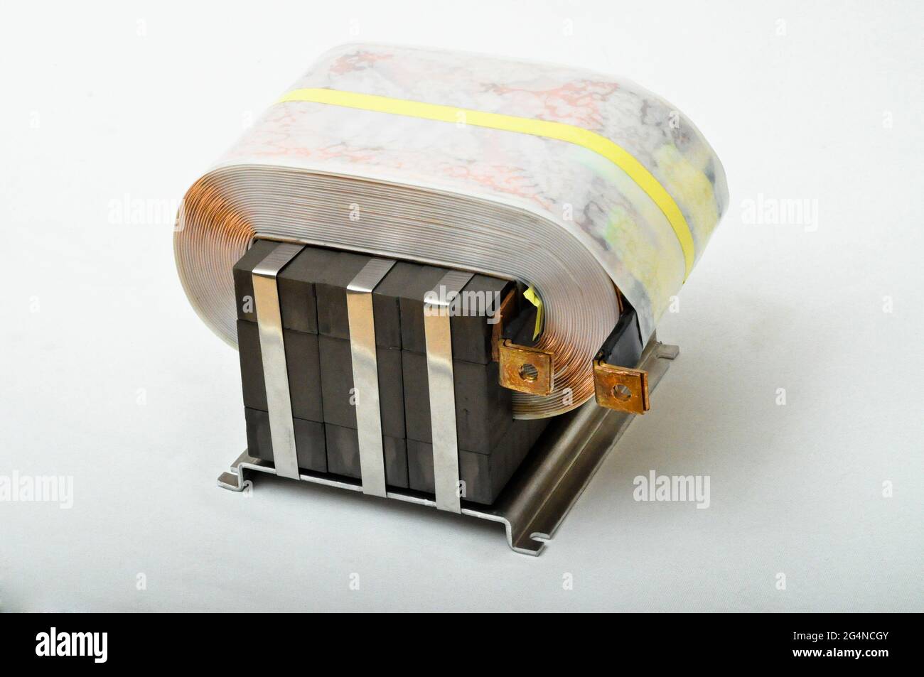 Transformer copper wire coil isolated on a white background Stock Photo ...