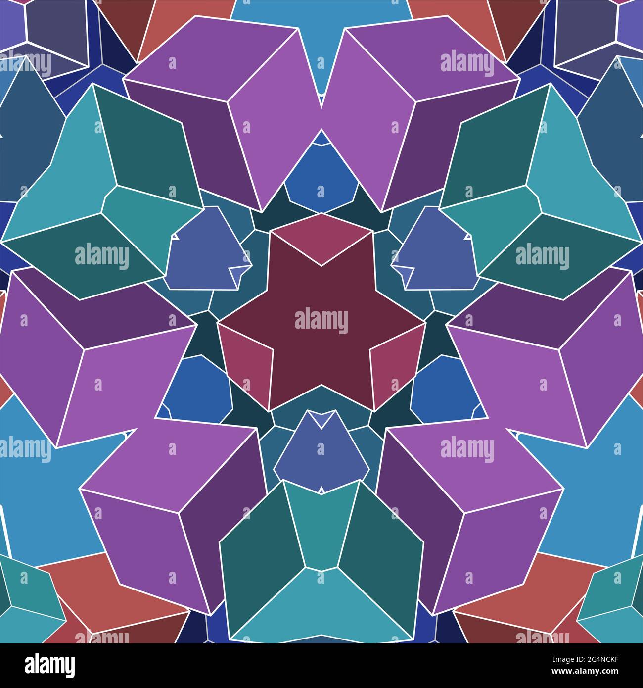 Geometric 3D abstract cube, polygon background, EPS8 - vector graphics ...