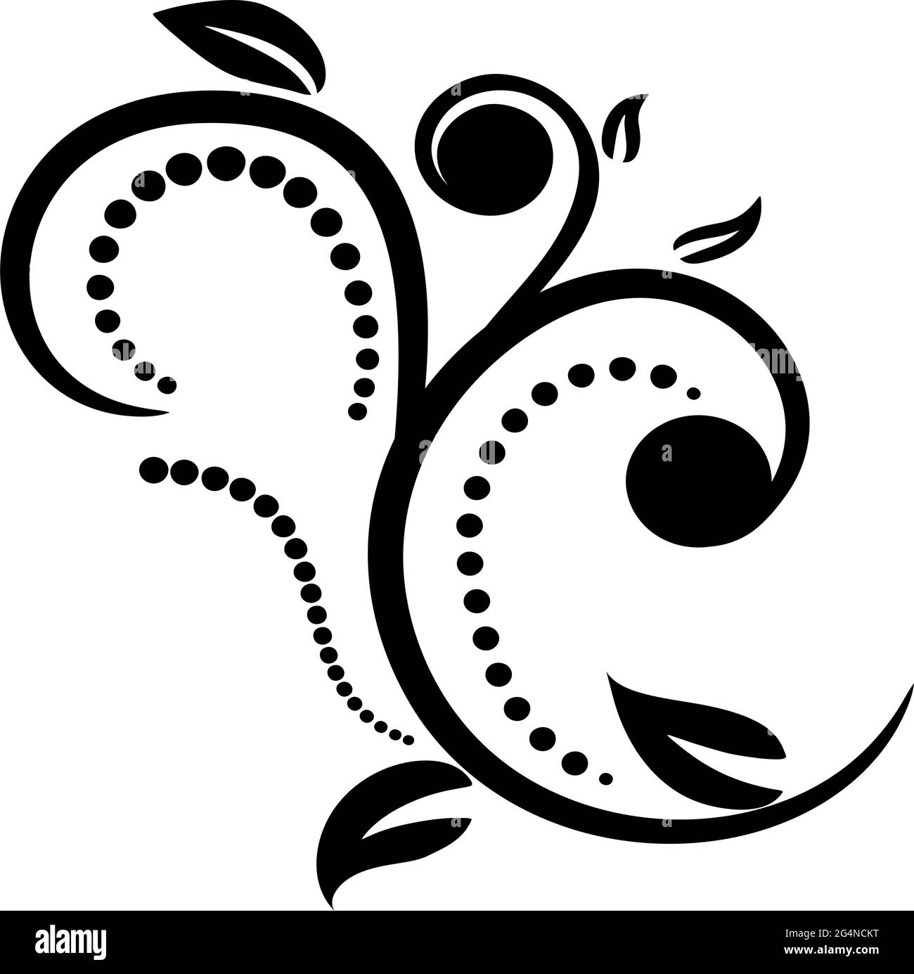 Swirl floral design ornaments, black colored, EPS8 - vector graphics ...