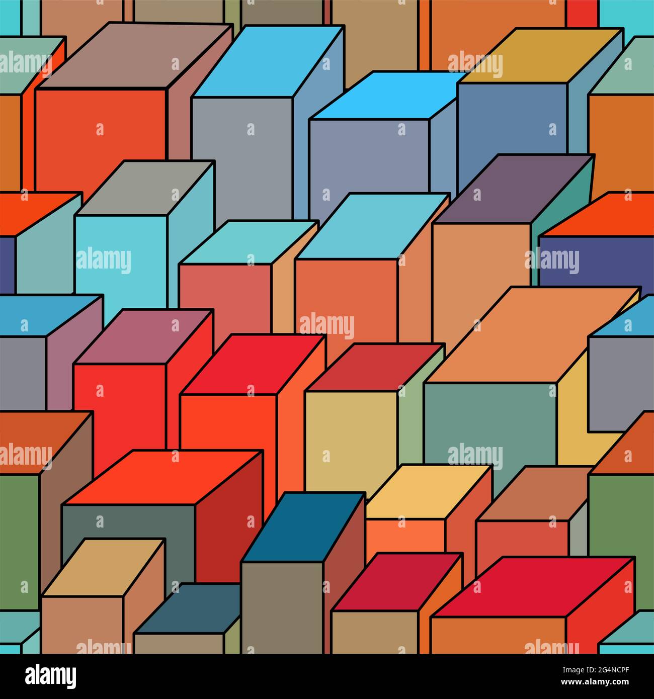 Geometric 3D seamless background, EPS8 - vector graphics Stock Vector ...