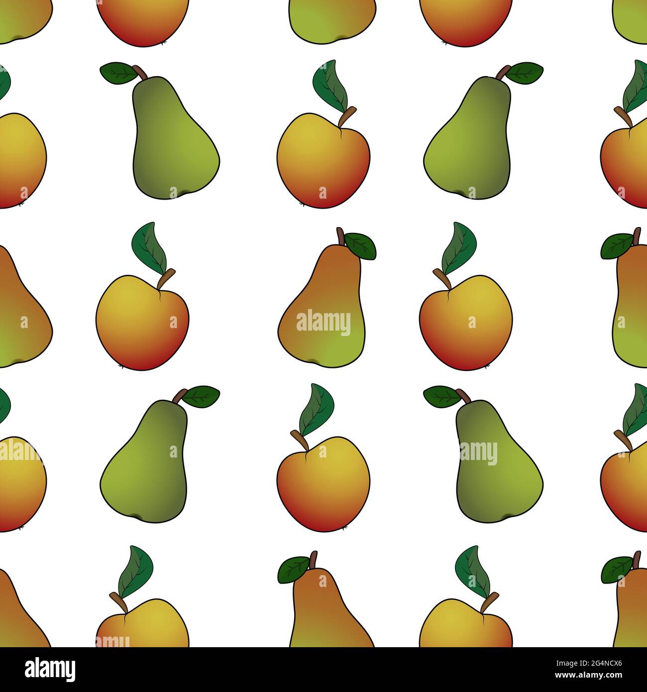 Pear apple abstract, seamless pattern, EPS10 - vector graphics Stock ...