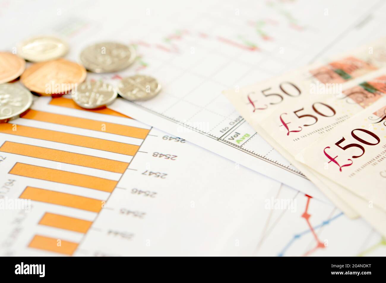 Coins, Savings, Chart Analyze Stock Photo - Alamy