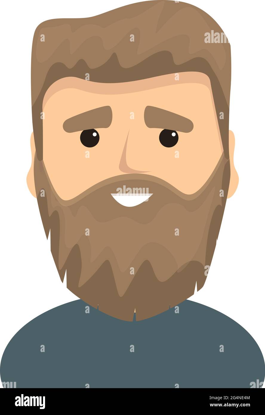 Fashionable bearded man icon. Cartoon of Fashionable bearded man vector ...