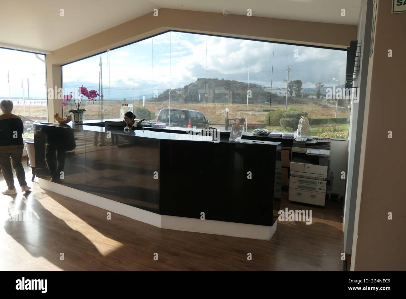 Hotel front desk in Peru mountains mountain sky view views panorama ...
