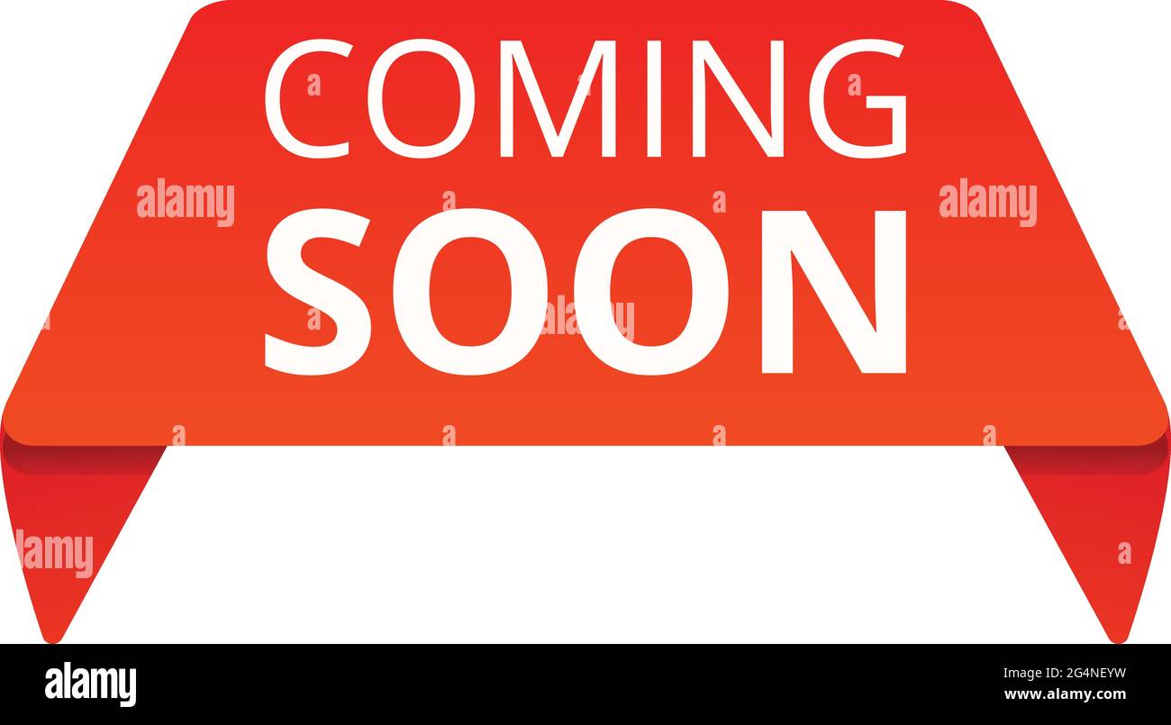 Coming soon message icon. Cartoon of Coming soon message vector icon ...