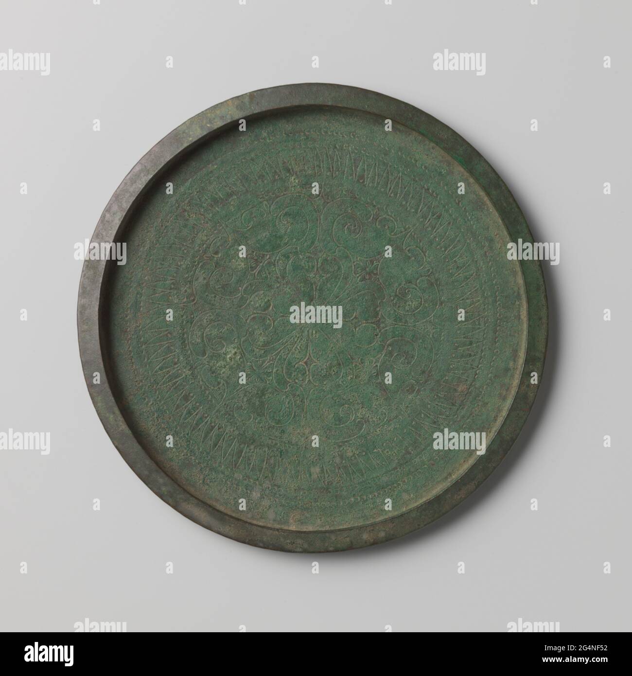 Talam. Sacrifice magazine, talam, with edge and ingrangled decoration ...