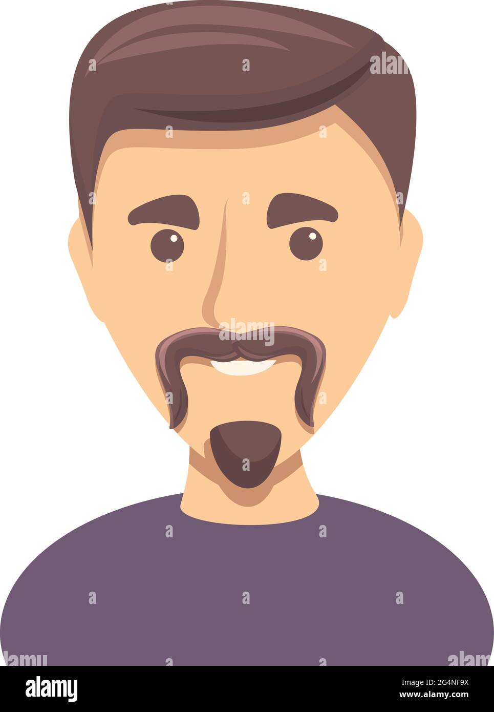 Man with small beard icon. Cartoon of Man with small beard vector icon ...