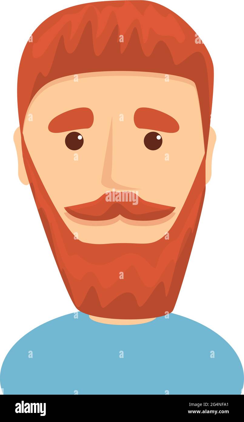 Man with beard icon. Cartoon of Man with beard vector icon for web ...