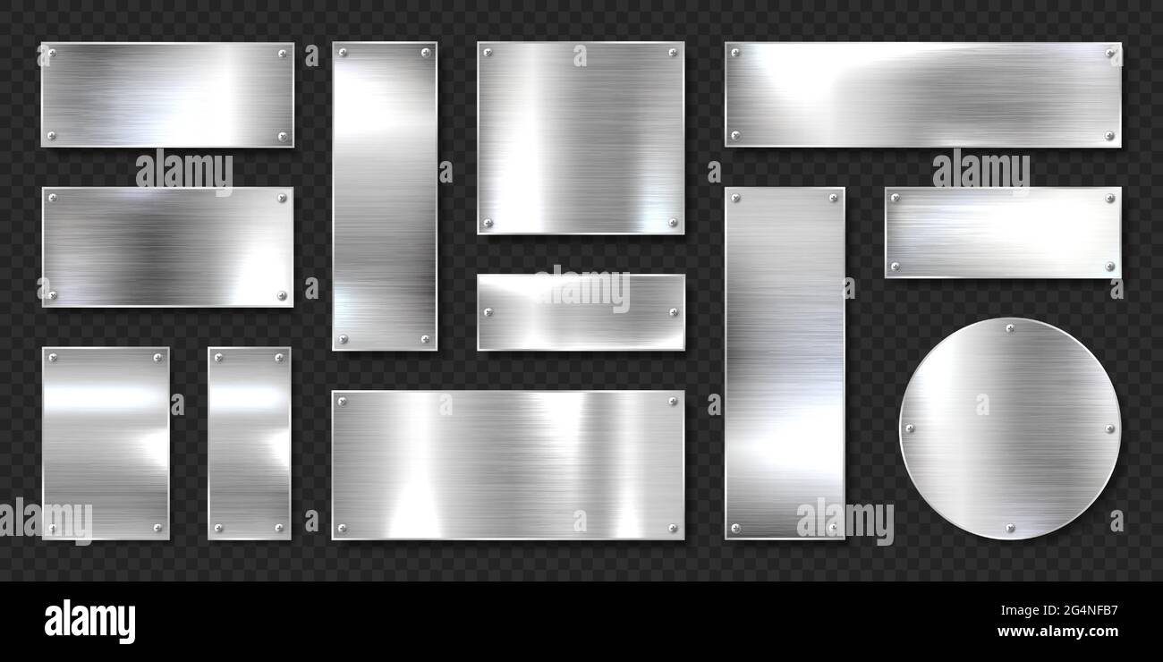 Silver Metal Plate Vector