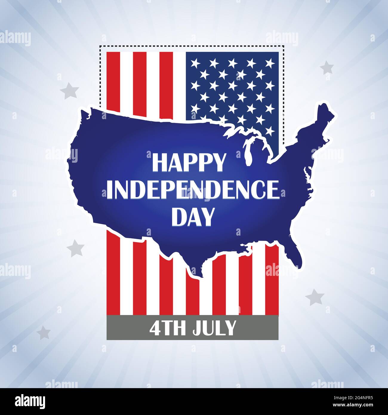 Usa map with flag on it map hi-res stock photography and images - Alamy