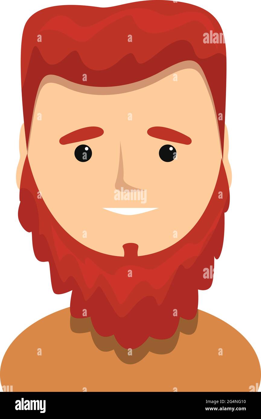 Red haired bearded swede icon. Cartoon of Red haired bearded swede ...