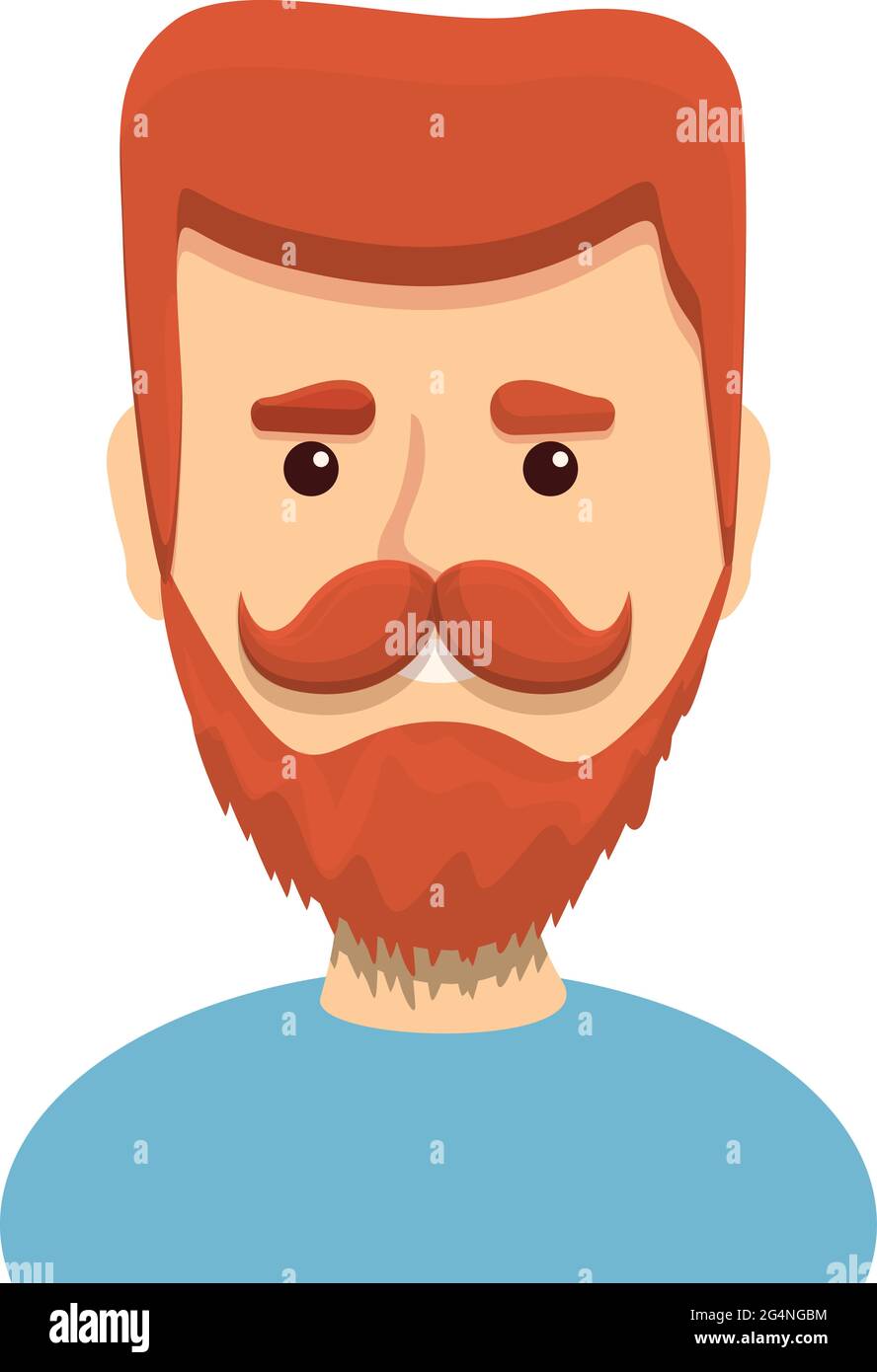 Bright red bearded guy icon. Cartoon of Bright red bearded guy vector ...