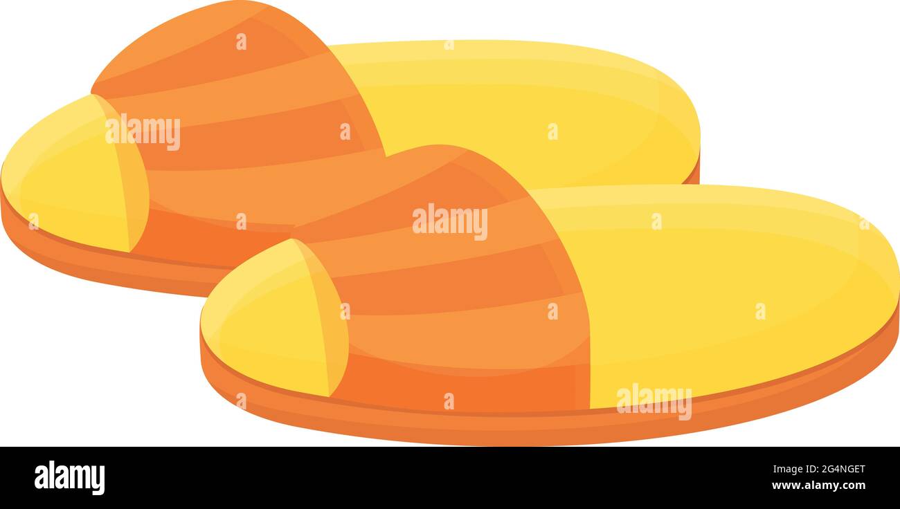 Bright slippers icon. Cartoon of Bright slippers vector icon for web ...