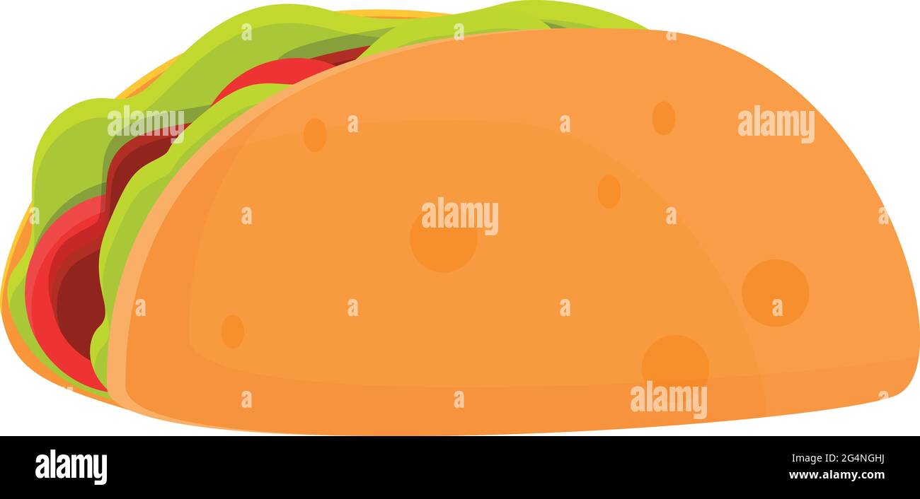 Takeaway taco icon. Cartoon of Takeaway taco vector icon for web design ...