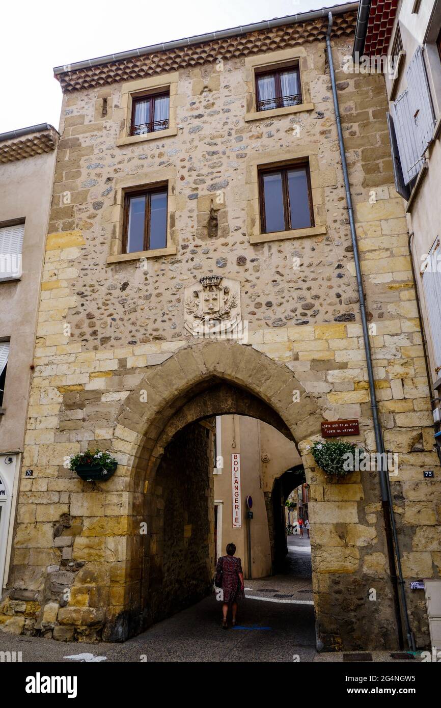 Porte de Mauve, Mauve Gate, Tournon-sur-Rhône, Ardèche, AURA Region ...