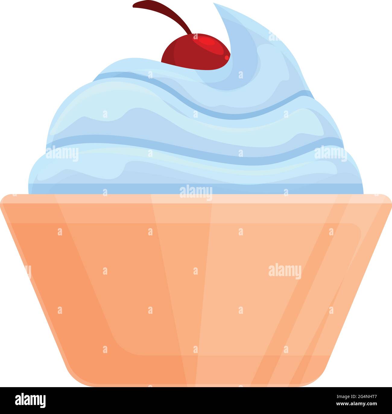 Blue ice cream icon. Cartoon of Blue ice cream vector icon for web ...