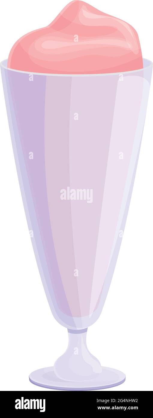 Milkshake with ice cream icon. Cartoon of Milkshake with ice cream ...