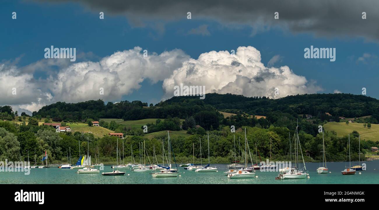 Lac de Paladru, Isère, France Stock Photo - Alamy