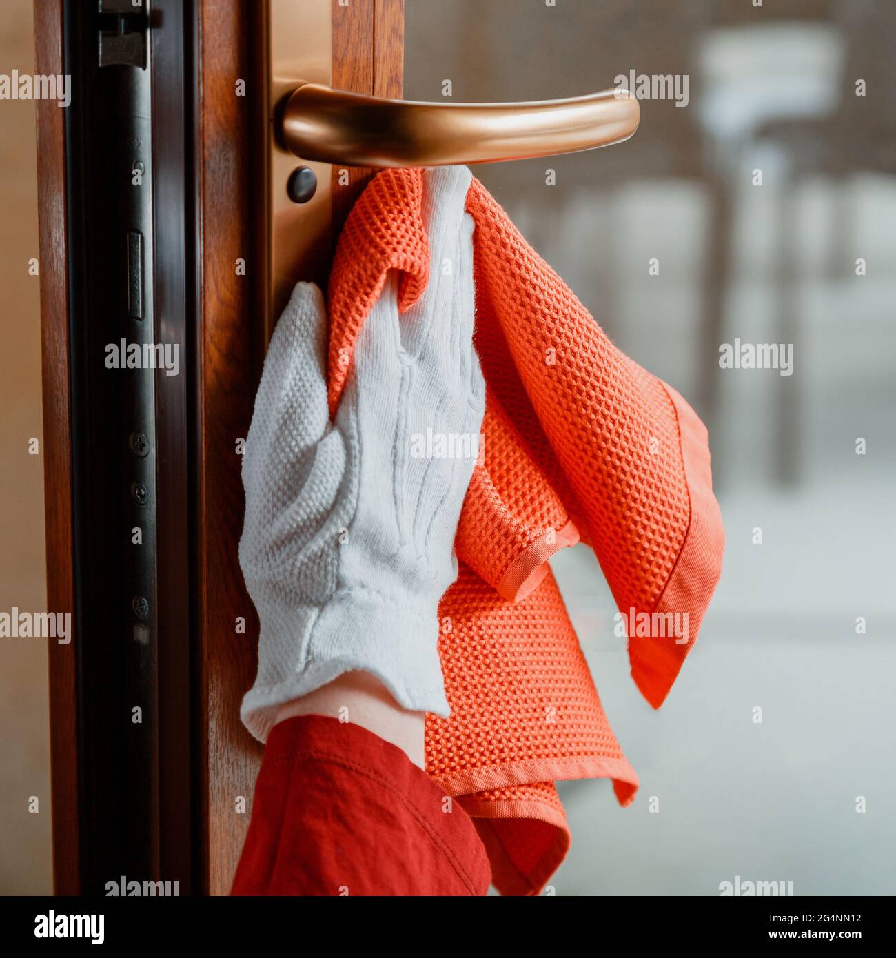 Woman houseworker in white hi-res stock photography and images - Alamy